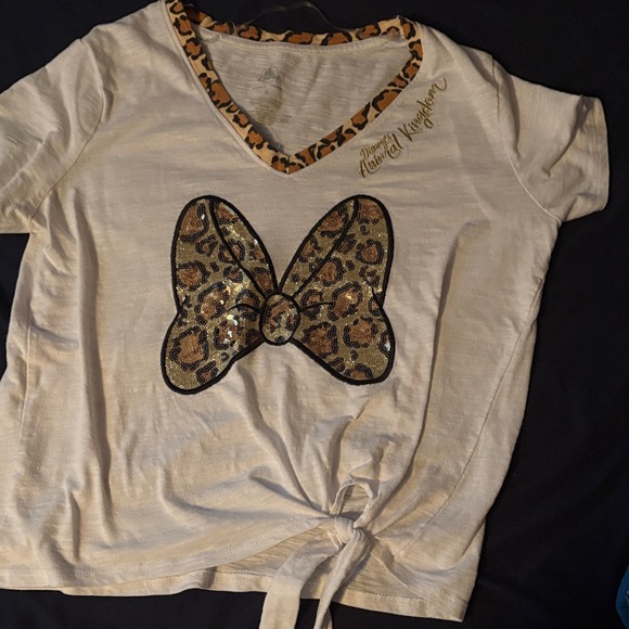 Disney World | Tops | Disney World Animal Kingdom Leopard Print Bow Tie ...